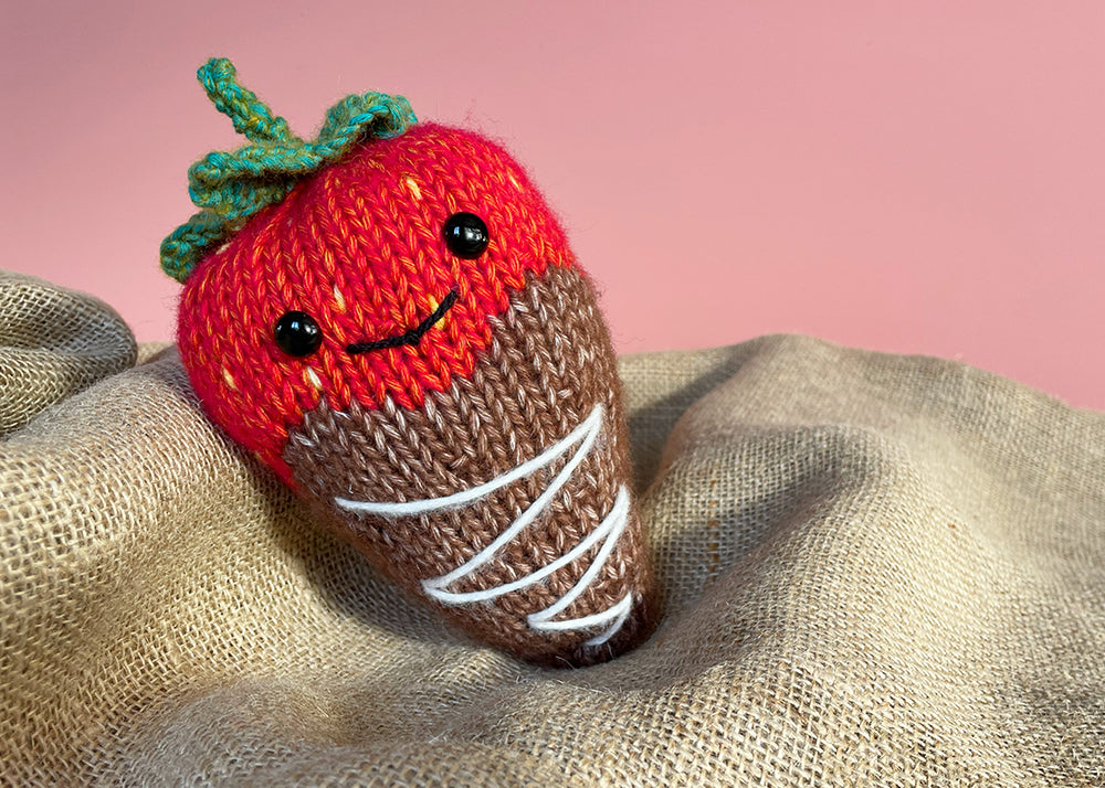 Chocolate Covered Strawberry Knitting Kit – Sincerely Louise Store